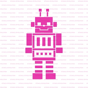 Robot Stencil for Painting, Reusable Large Robot Stencils for Walls ...