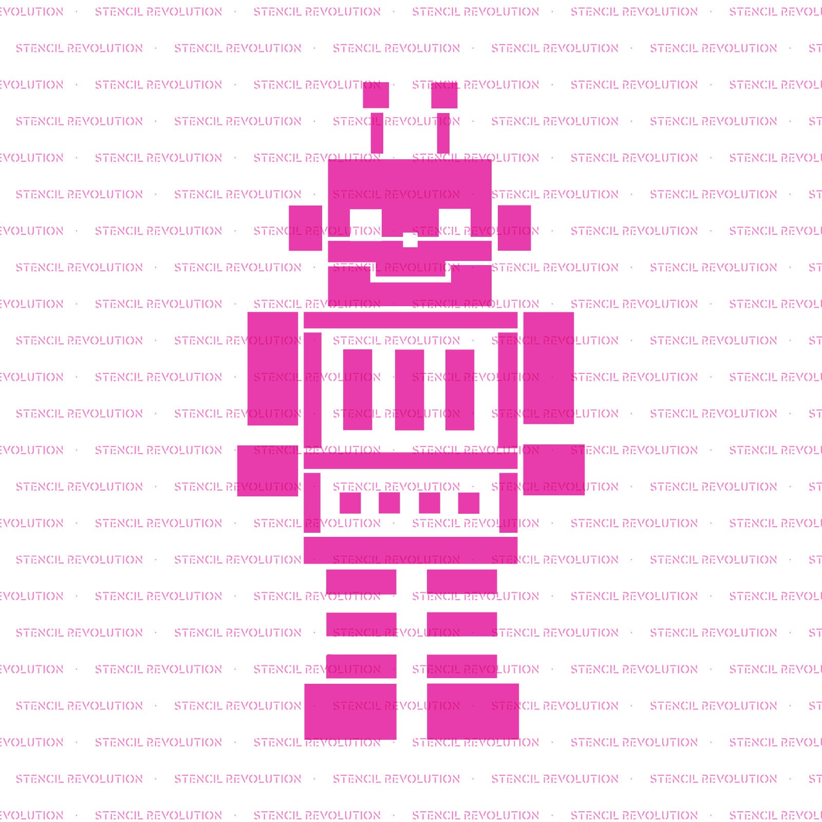 Robot Stencil for Painting, Reusable Large Robot Stencils for Walls ...