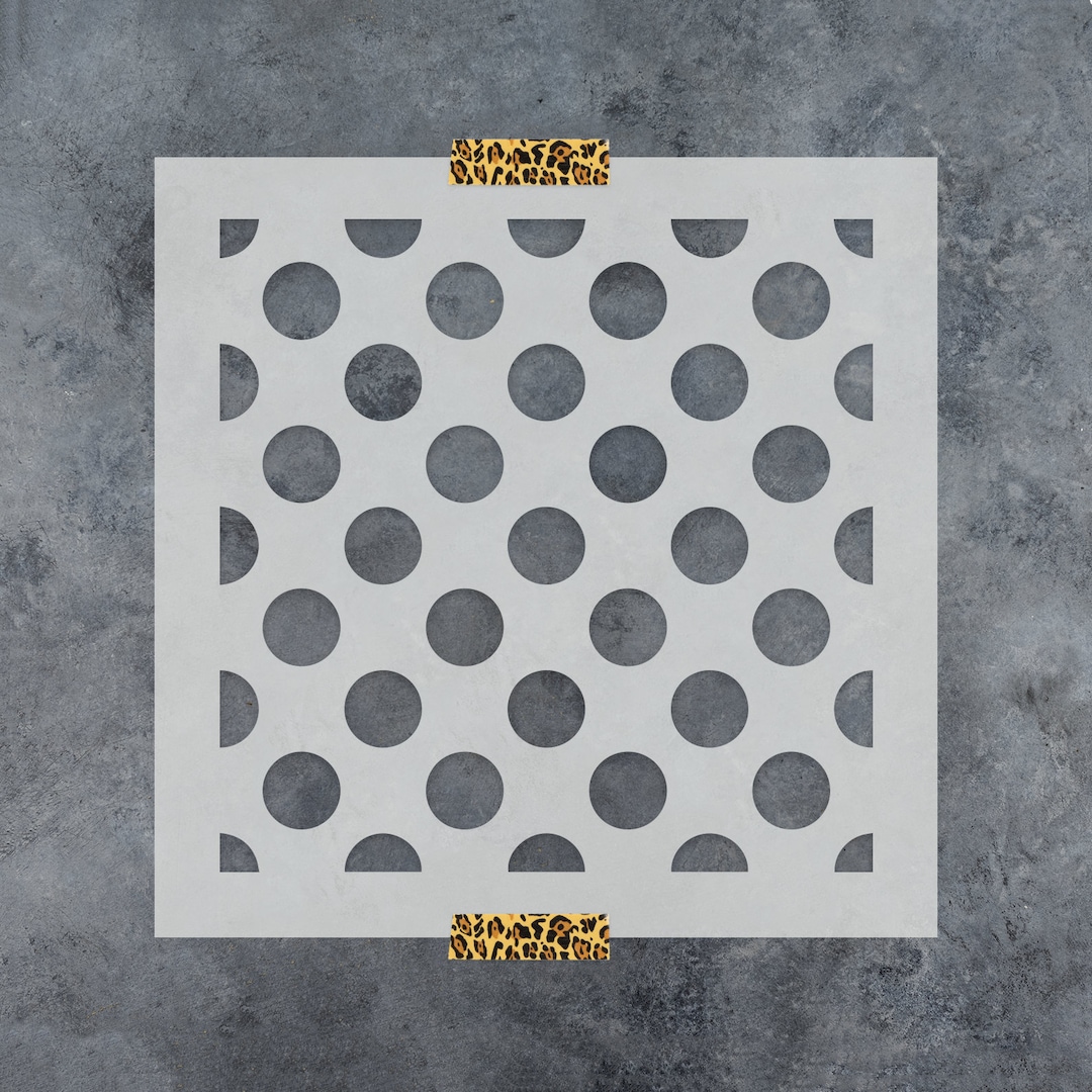 Polka Dots Stencil - Pattern Stencil, Stencil Polka Dots, Polka Dot ...