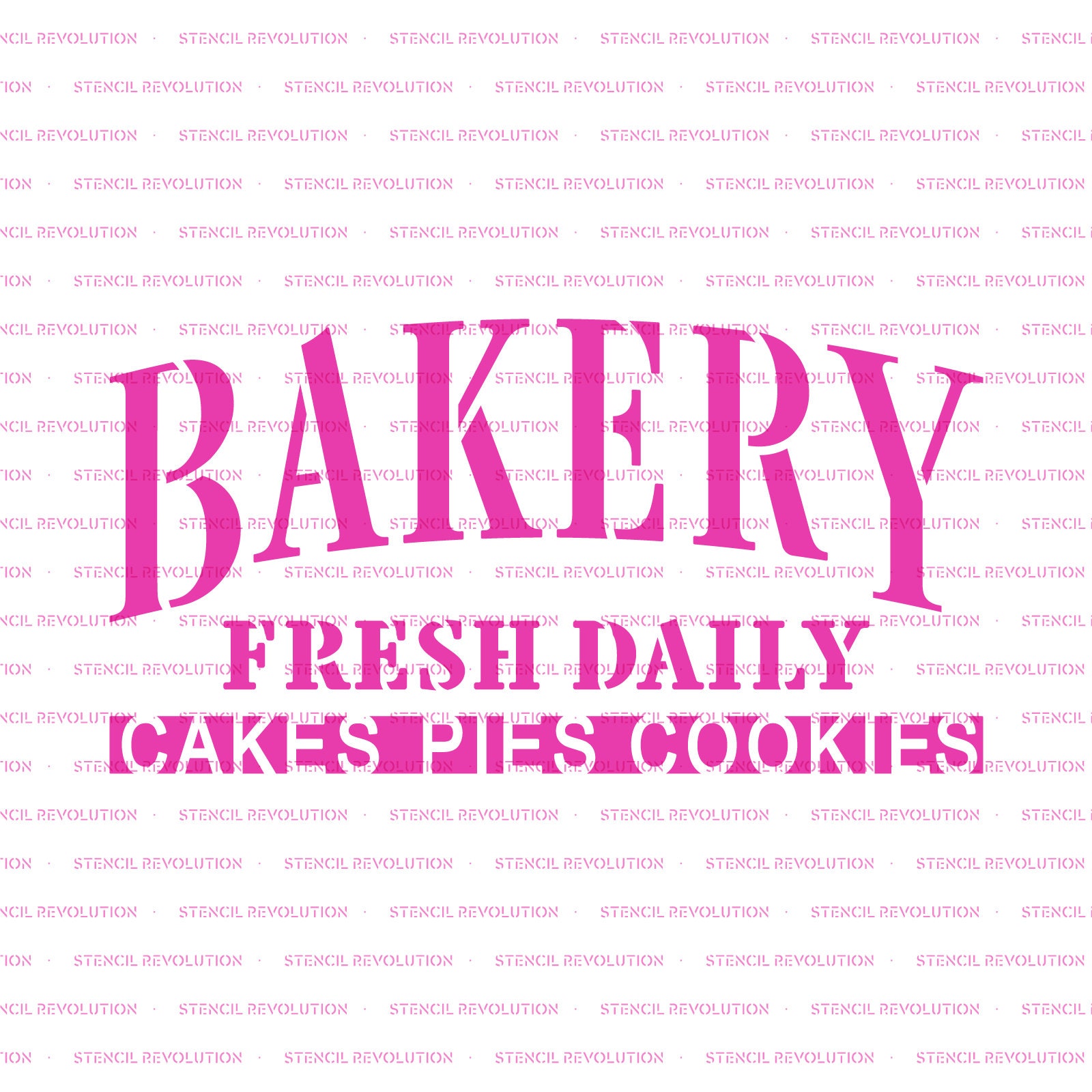 Bakery Stencil Bakery Sign for Kitchens Bakery Stencil - Etsy