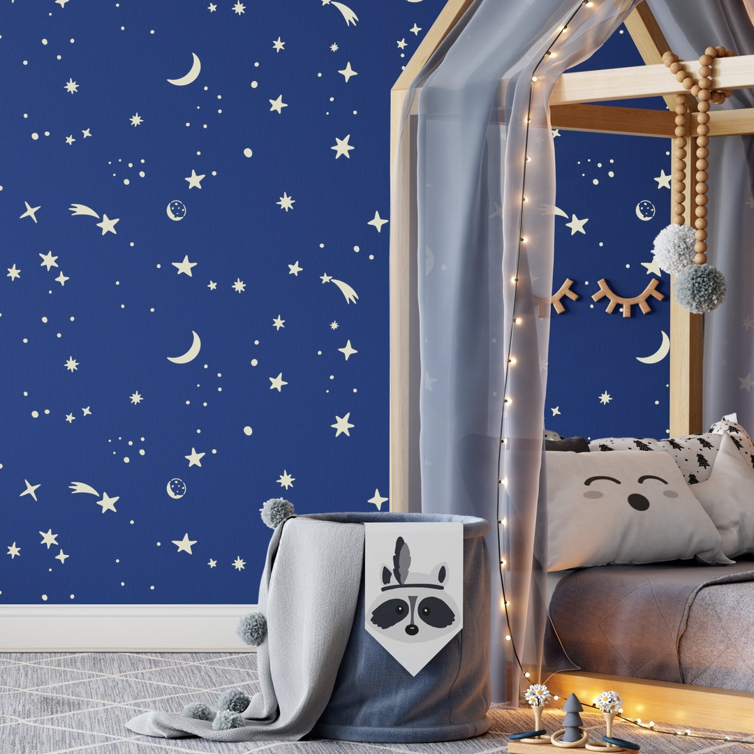 Sky Stars Pattern Wall Stencil - Sky Stencil, Stars Stencil, Pattern ...