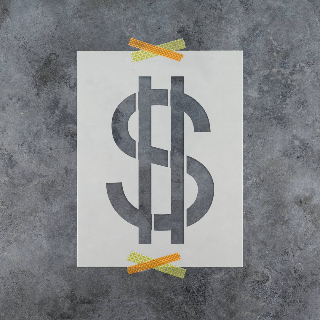 Dollar Sign Stencil - Reusable Dollar Sign Stencils, Large Dollar Sign ...
