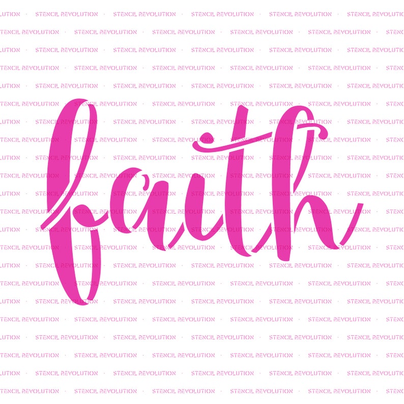 Faith Stencil Reusable DIY Craft Stencils of the Word - Etsy
