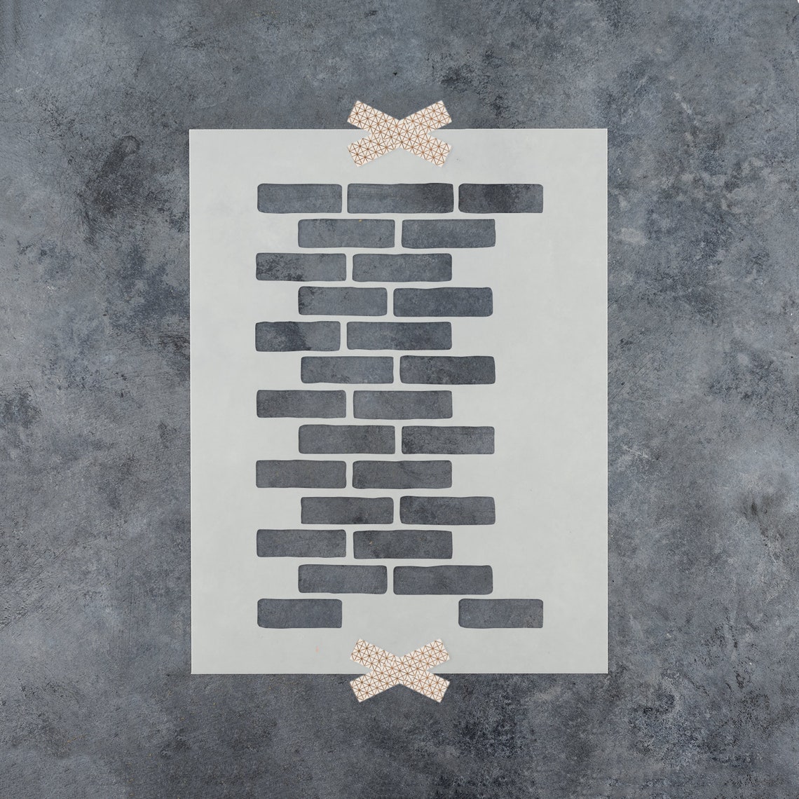 Brick Stencil Brick Stencils Wall Stencil Large Wall - Etsy