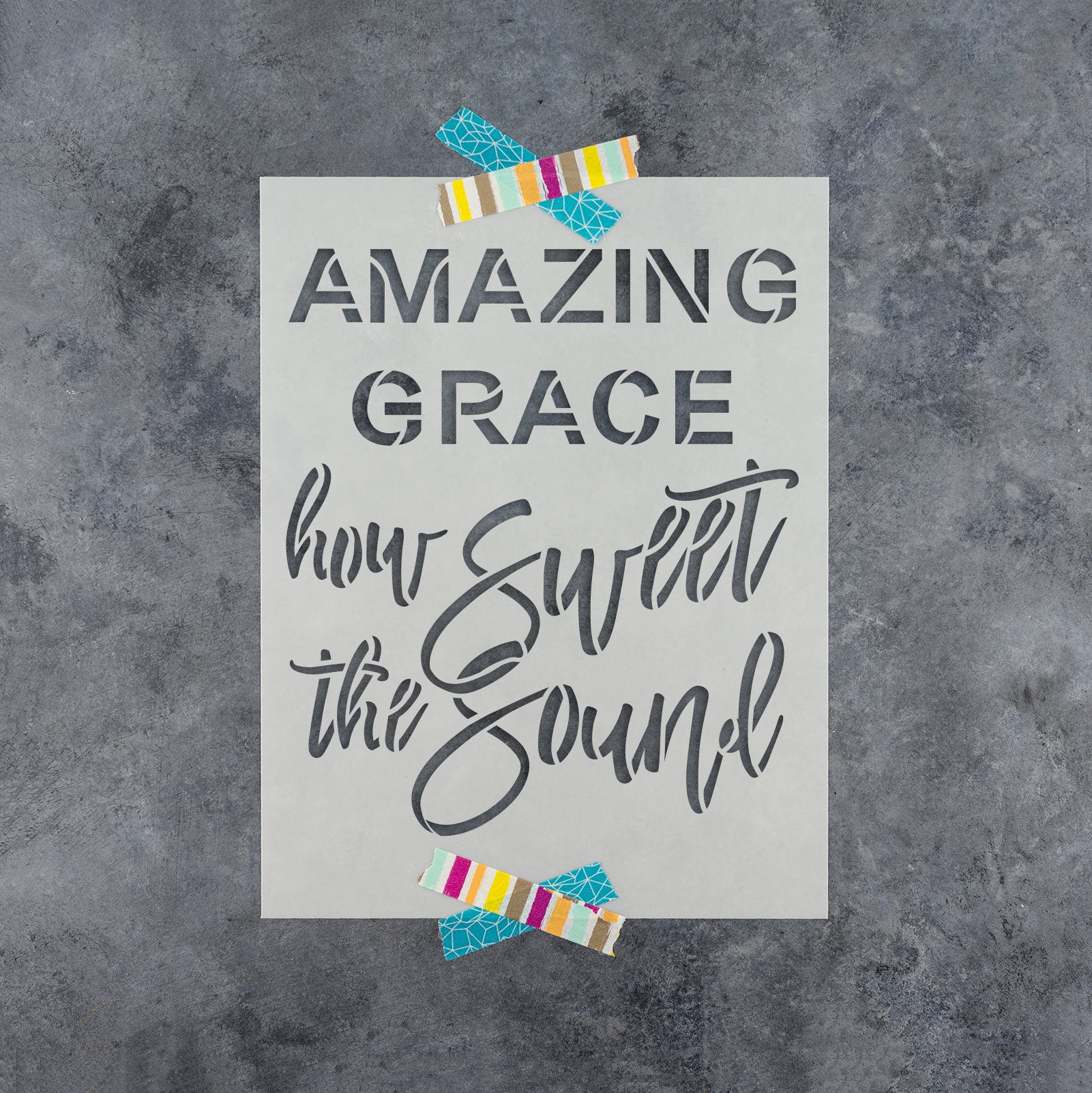 Amazing Grace Stencil - Amazing Grace Sign, Amazing Stencil, Grace ...