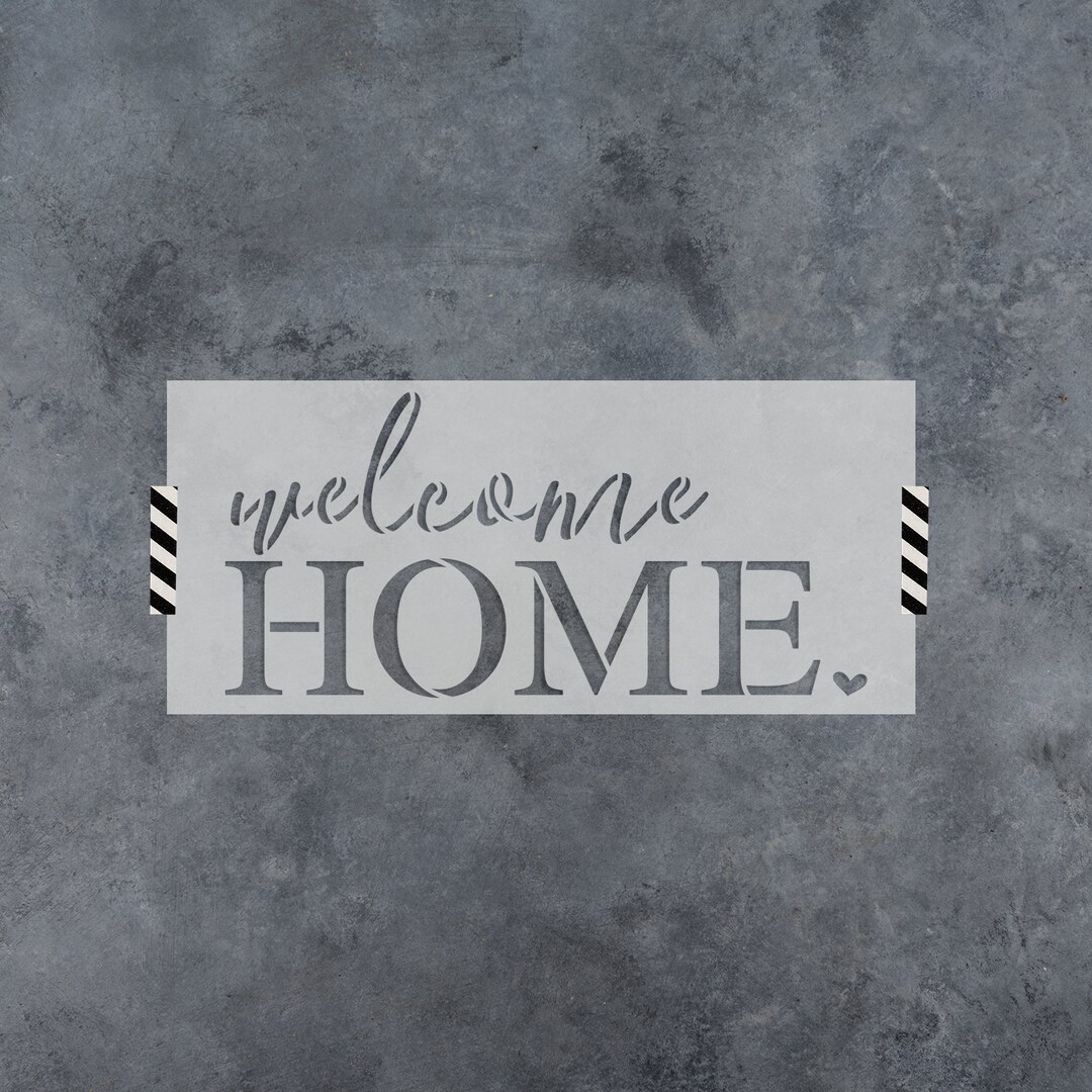 Welcome Home Stencil - Welcome Stencils for Crafts, Mylar Welcome ...