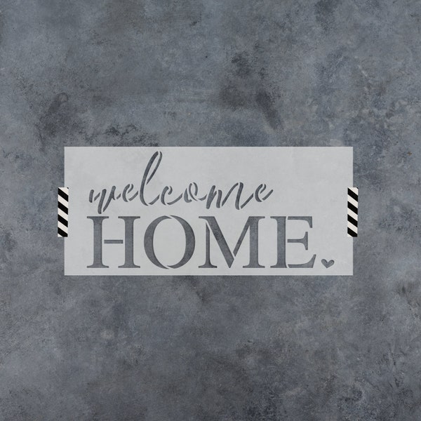 Welcome Stencil - Etsy