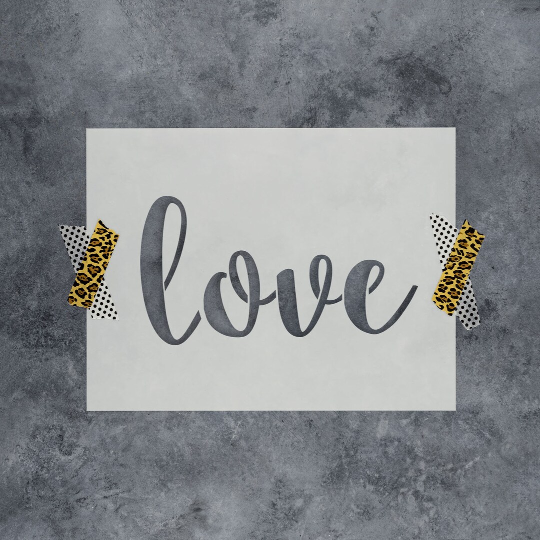 Love Stencil for Valentines Day DIY Crafts, Reusable Laser Cut Large ...