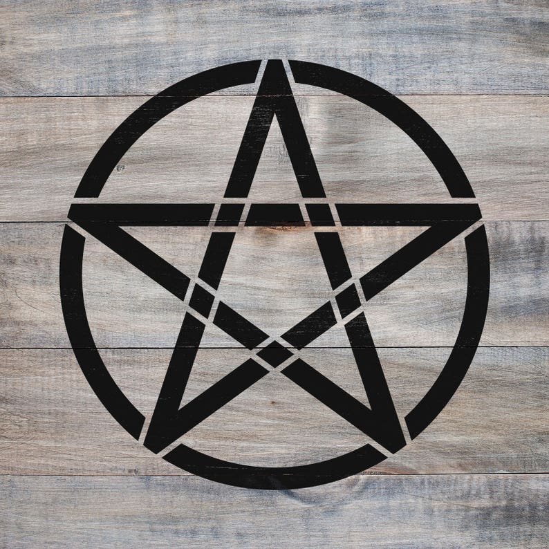 Pentagram Stencil DIY Pentagram Stencil Stencil Pentagram - Etsy