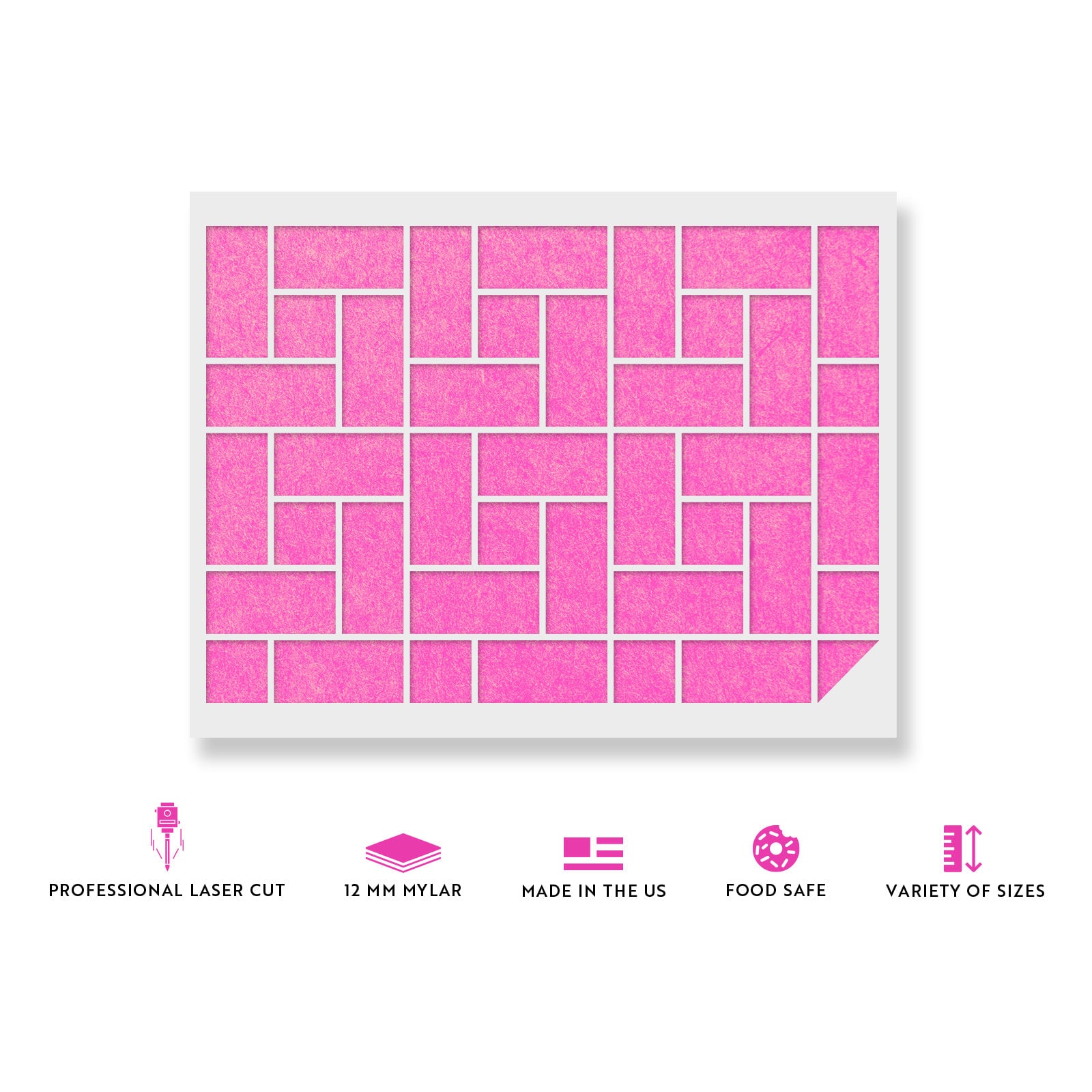 Spanish Bond Brick Pattern Wall Stencil DIY Wallpaper - Etsy