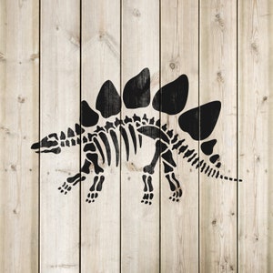 Stegosaurus Dinosaur Skeleton Stencil - Reusable DIY Craft Stencils of ...