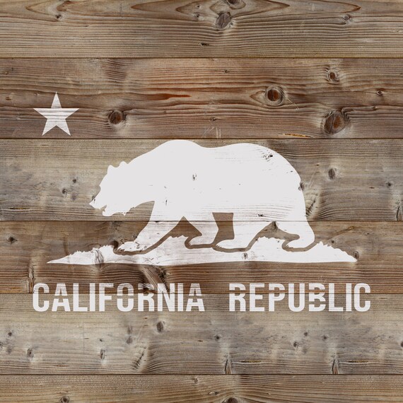California Bear Stencil