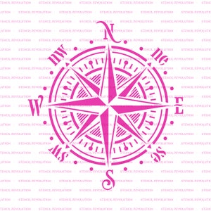 Compass Rose Stencil - Reusable Compass Stencils, Large Compass ...