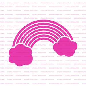 Rainbow Stencil - Simple Rainbow Stencil, Large Rainbow Stencils ...