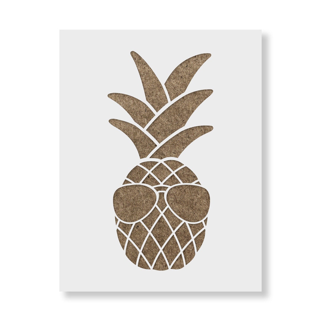 Sunglasses Pineapple Stencil - Pineapple Stencils, Large Pineapple ...