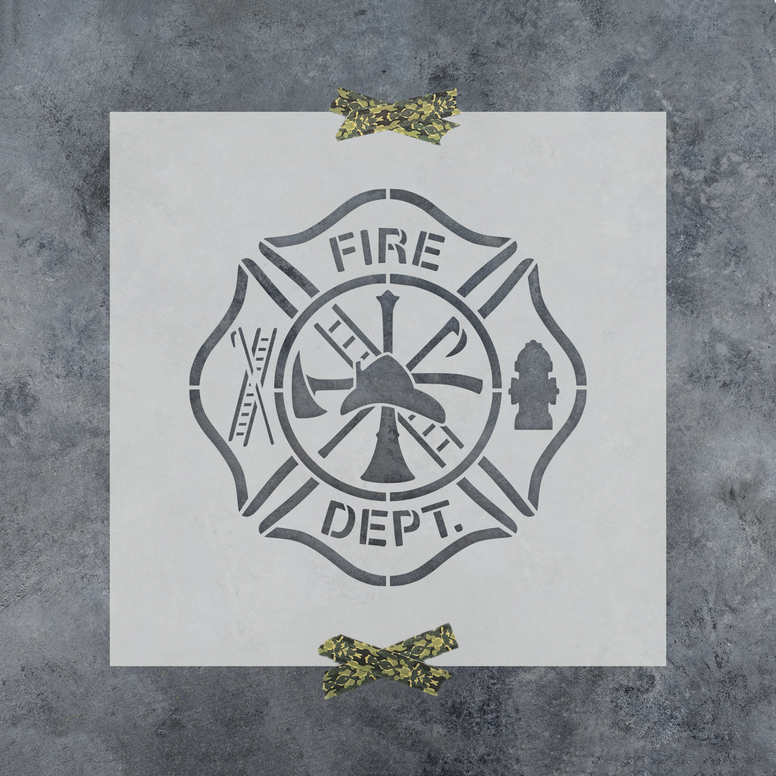 Firefighter Stencil