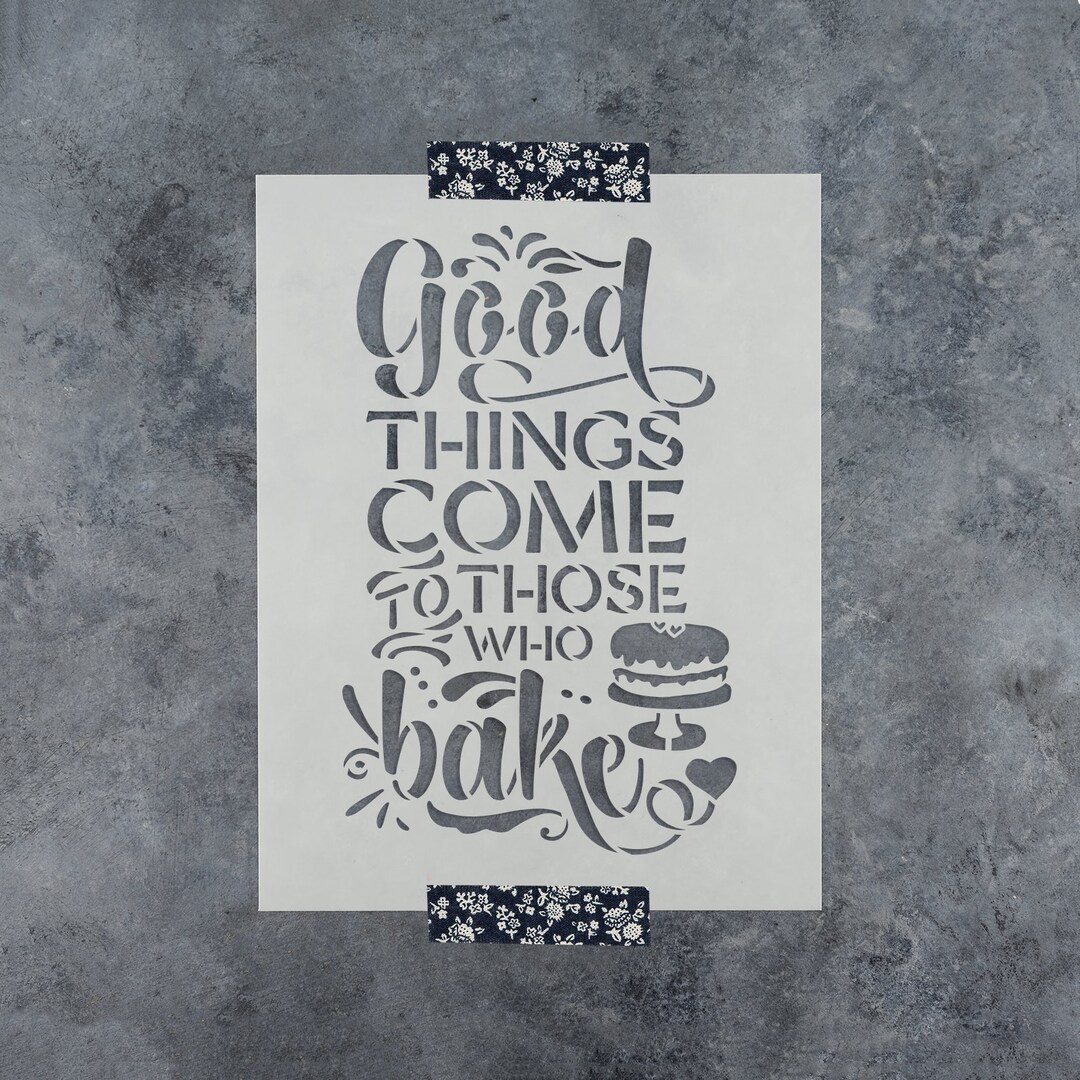 Good Things Baking Cooking Kitchen Stencil - Cooking Stencil, Baking ...