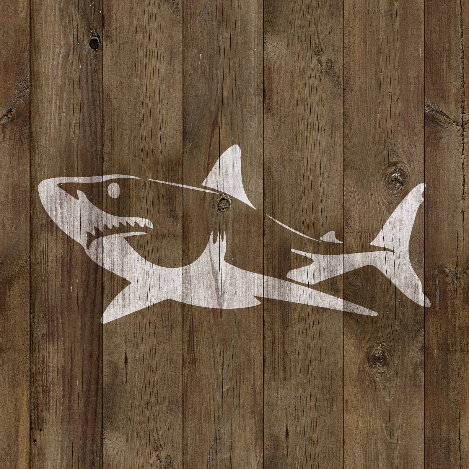 Shark Stencil for Painting – Great White, Ocean, Sea, Beach, Nautical ...