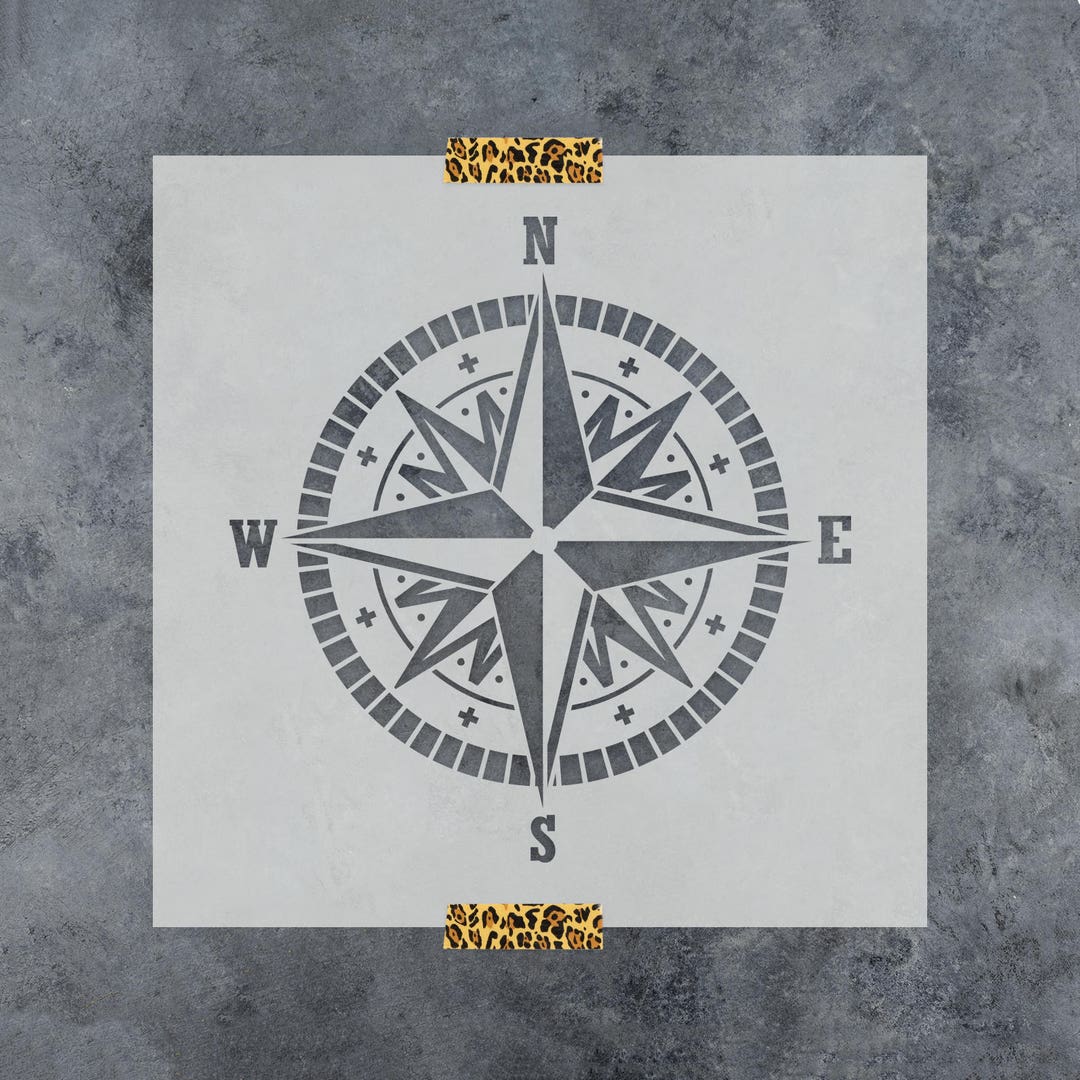 Compass Stencil - Reusable Compass Stencils, Large Compass Stencil ...