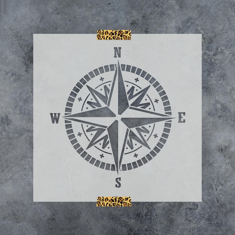 Compass Stencil - Etsy