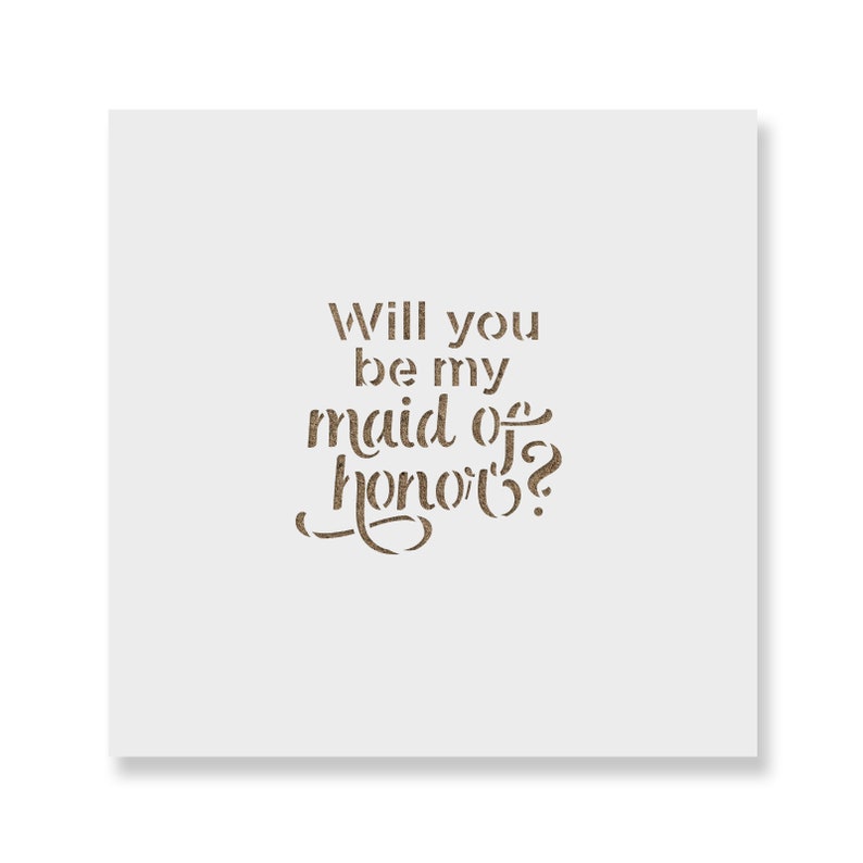 Will You Maid Cookie Stencil - Reusable & Durable Mylar Cooke Stencils ...