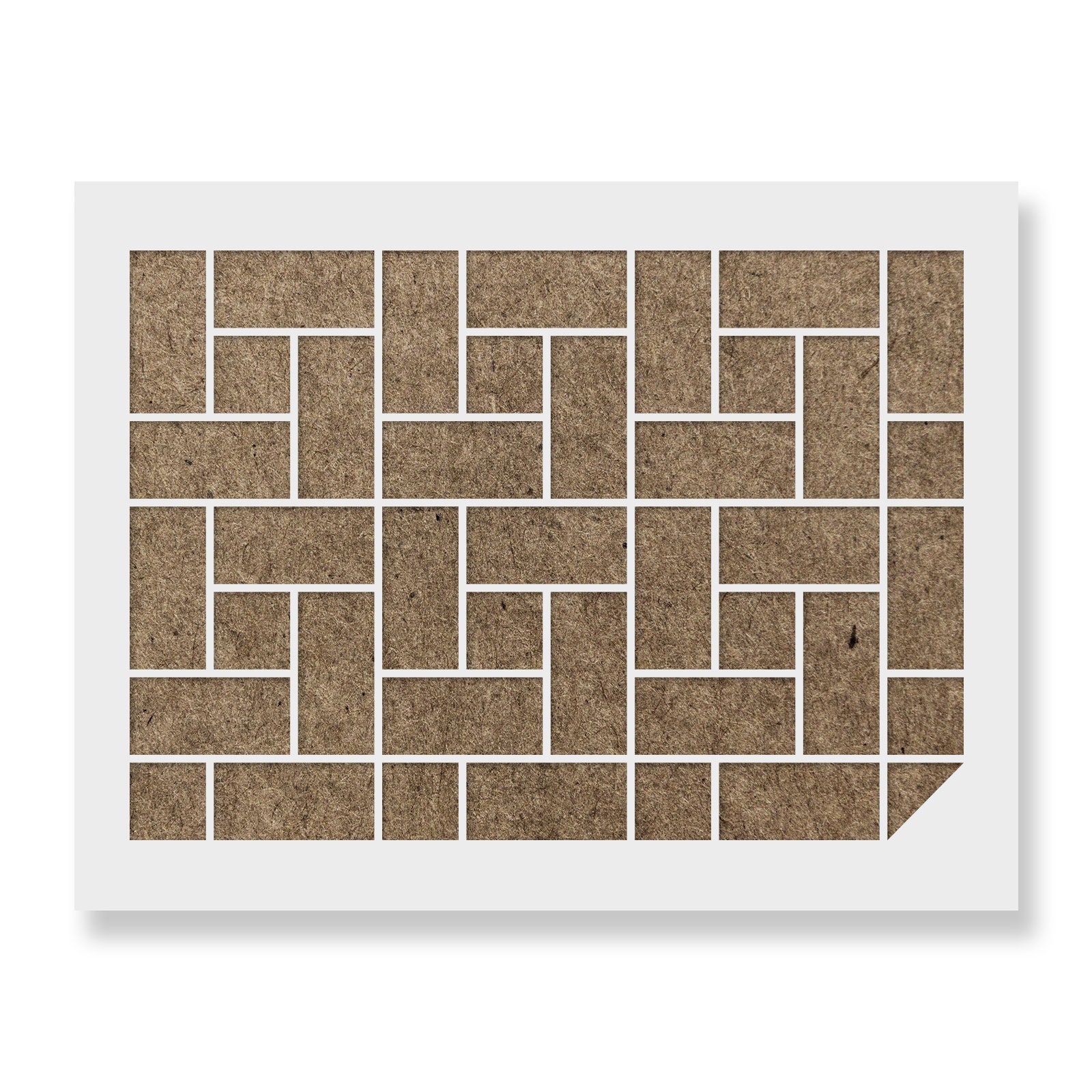 Spanish Bond Brick Pattern Wall Stencil DIY Wallpaper - Etsy