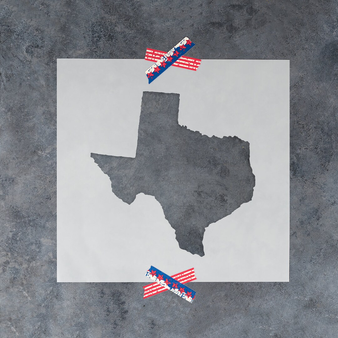 Texas State Stencil - Hand Drawn Texas Stencil, State of Texas Stencils ...