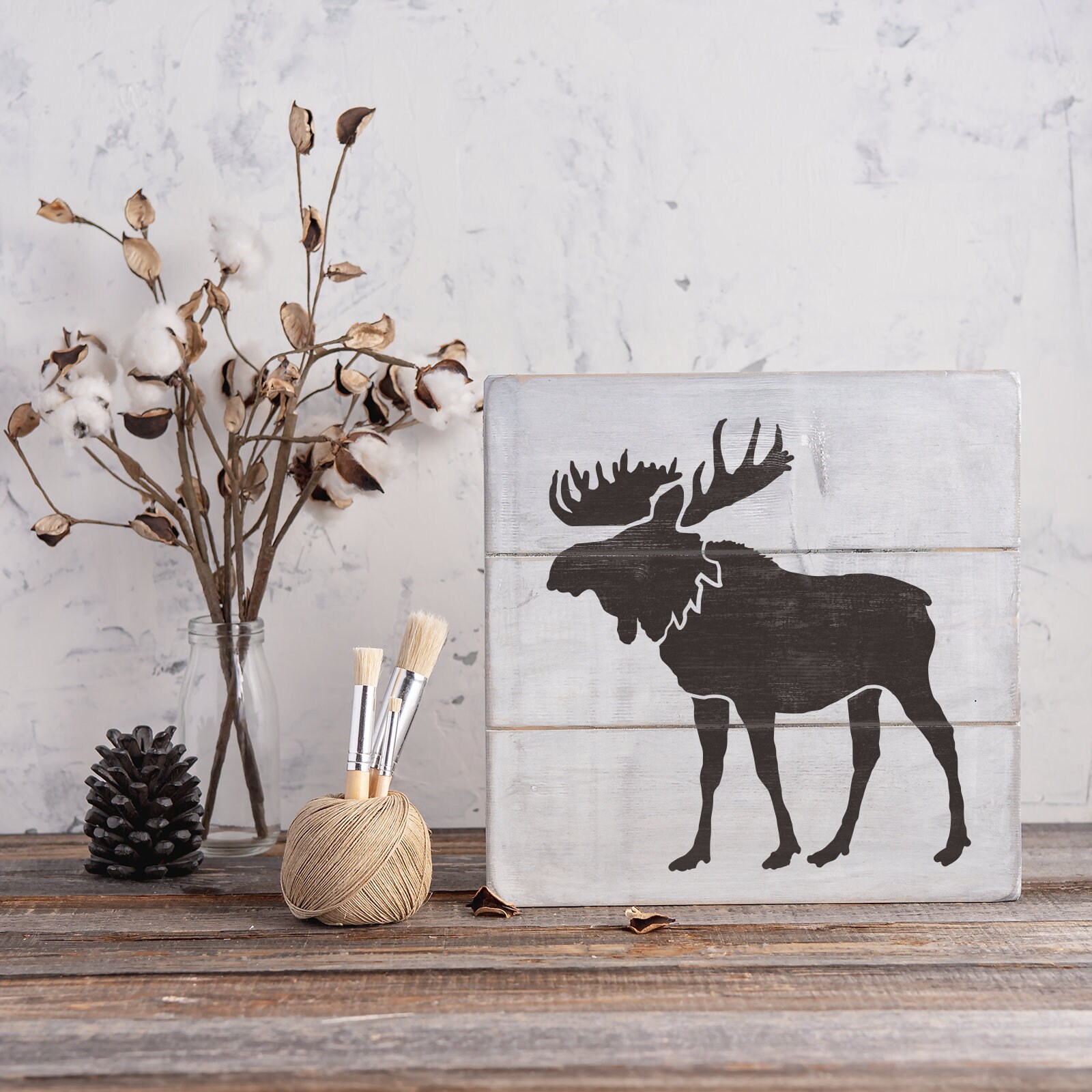 Moose Stencil - Reusable Moose Stencil, DIY Moose Stencils, Moose ...