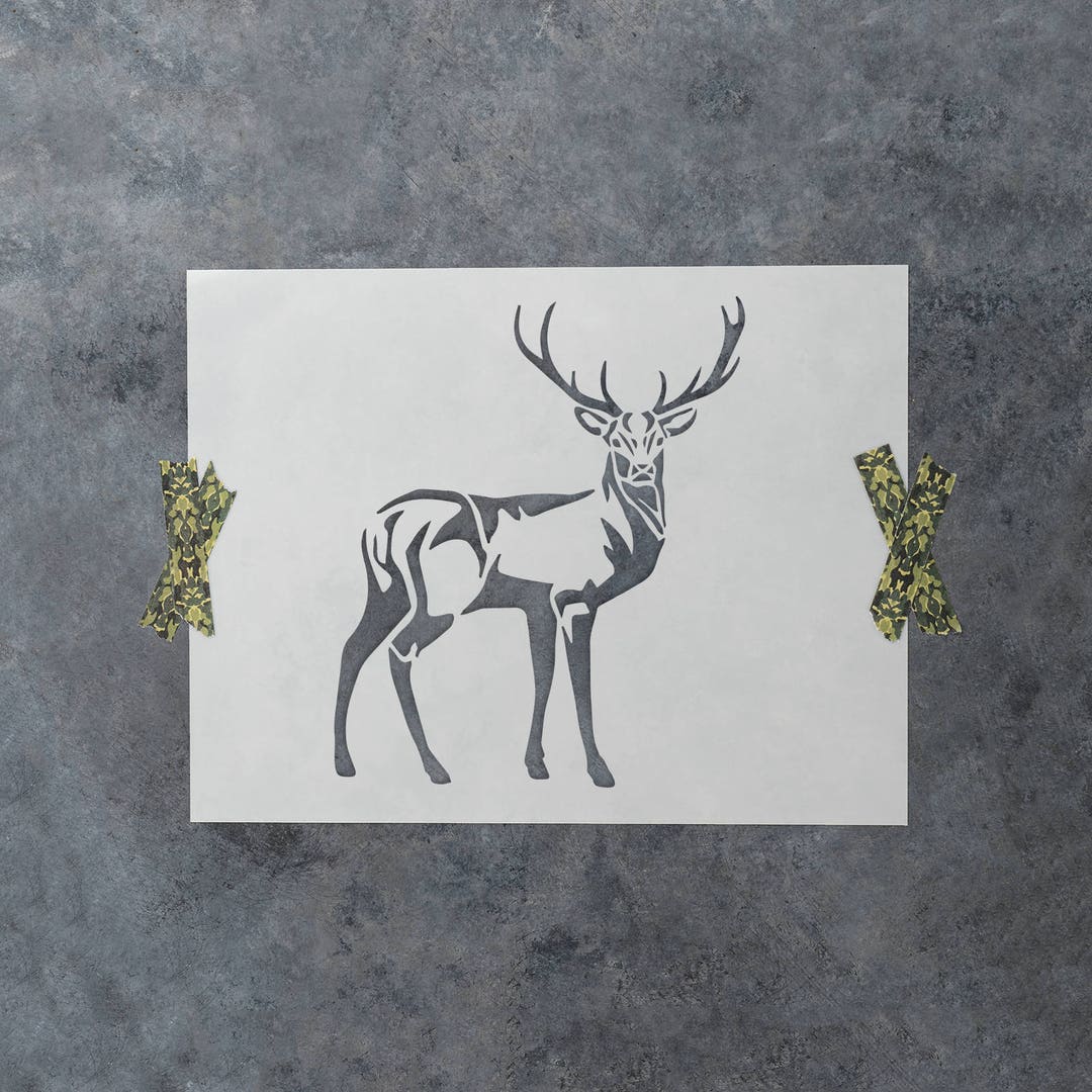 Deer Stencil - Reusable Deer Stencils, Large Deer Stencil, Deer Stencil, Nature Stencils, Animal ...