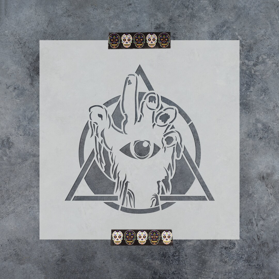 Halloween Zombie Hand Stencil - Reusable Zombie Stencils, Large Zombie ...