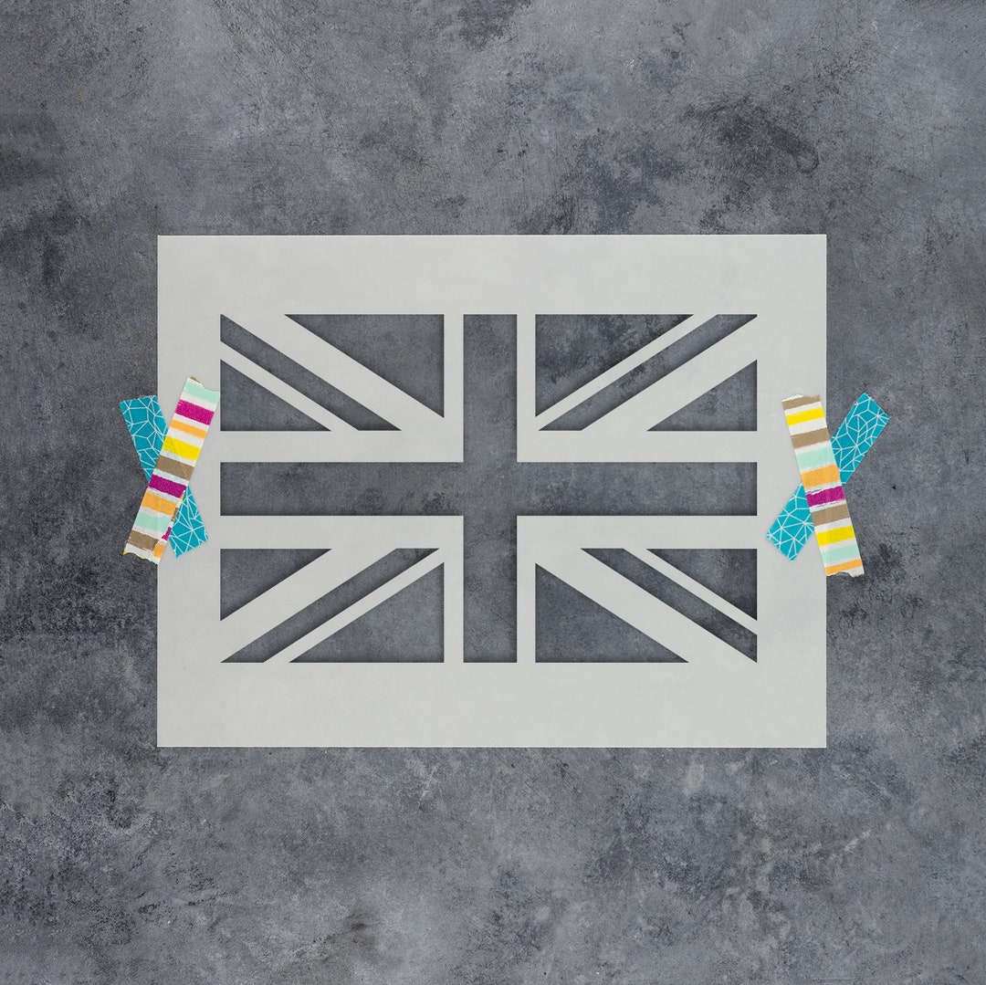 Union Jack Stencil for Painting, Reusable Flag Stencils for UK, England ...