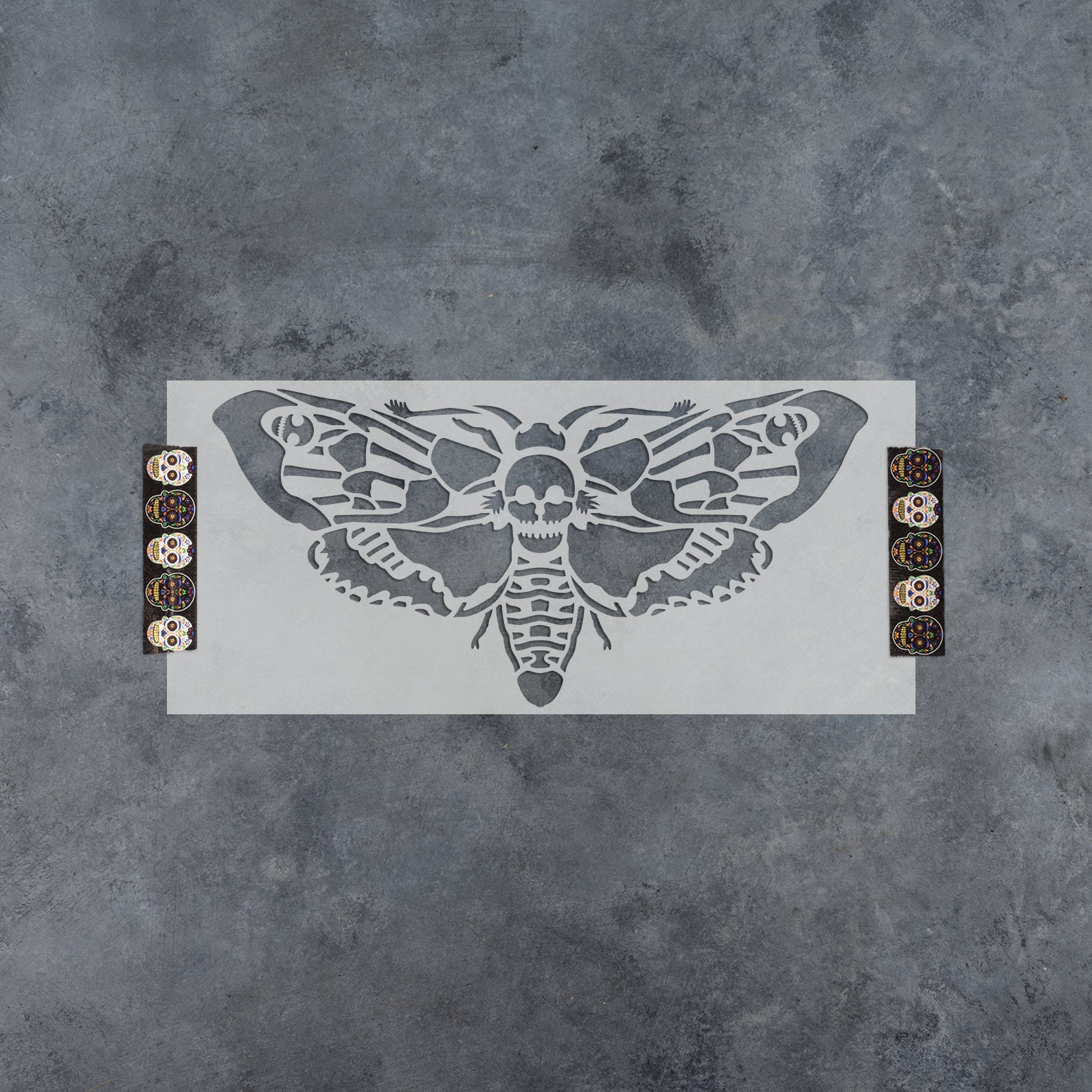 Death Head Moth Stencil - Moth Stencil, Skull Stencil, Halloween ...