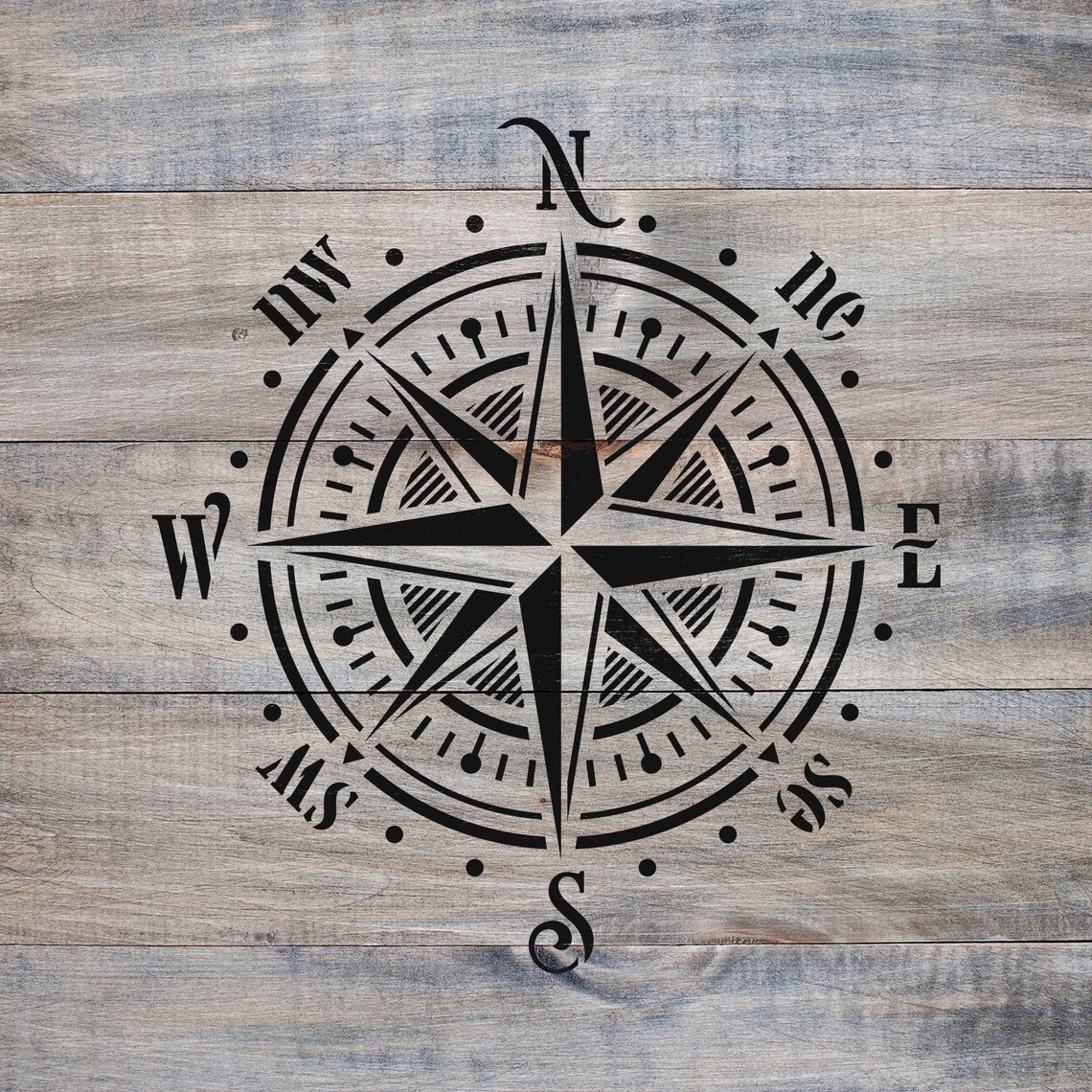 Compass Rose Stencil Reusable Nautical Stencils for Wall Art, Boat ...