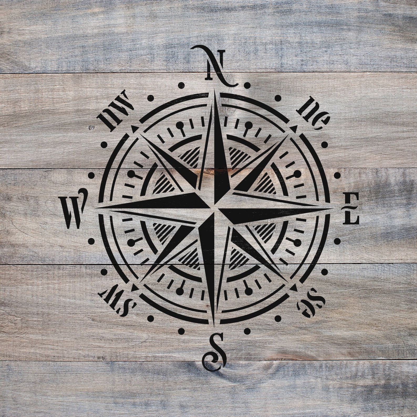Compass Rose Stencil Reusable Nautical Stencils for Wall Art, Boat ...
