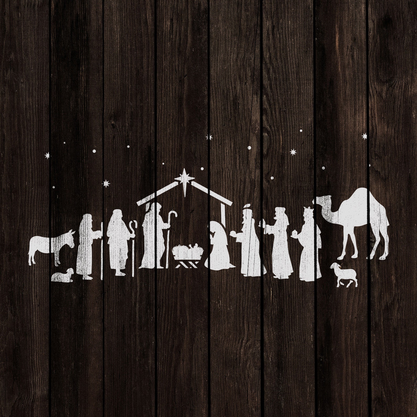 Nativity Stencil Reusable DIY Craft Christmas Stencils for | Etsy