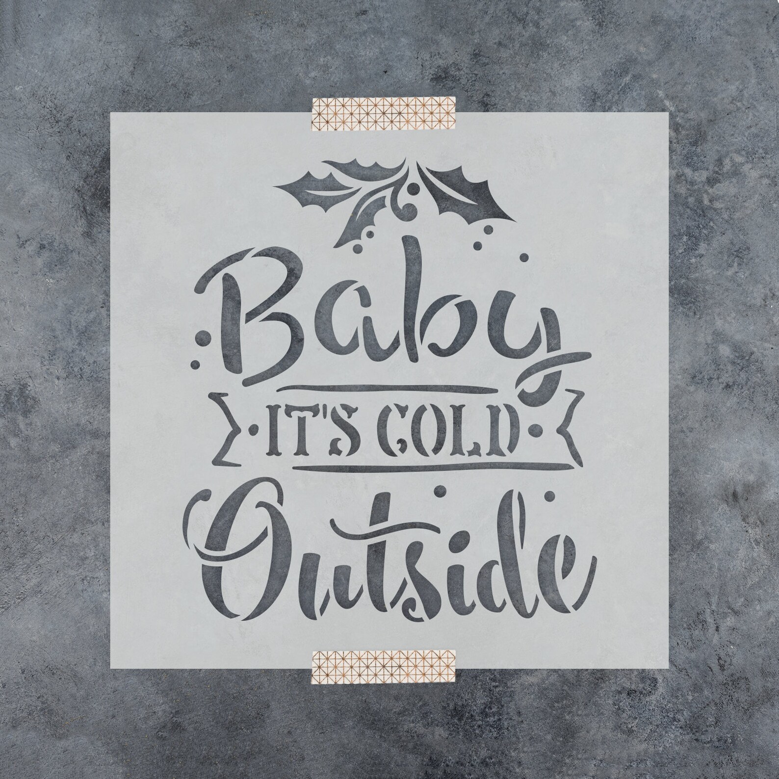 Baby It's Cold Outside Stencil Winter Stencil Holiday - Etsy