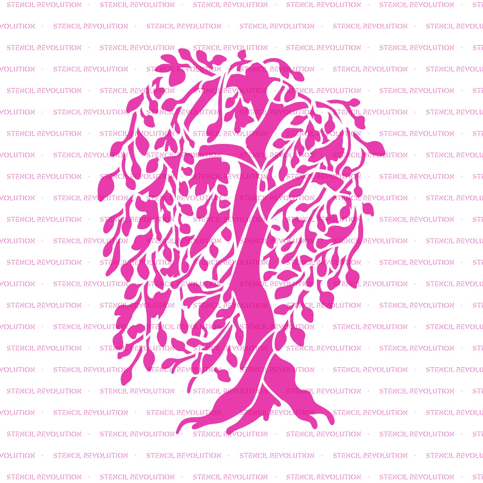 Willow Tree Stencil - Reusable Stencils for Painting - Willow Stencil, Tree Stencil, Nature ...