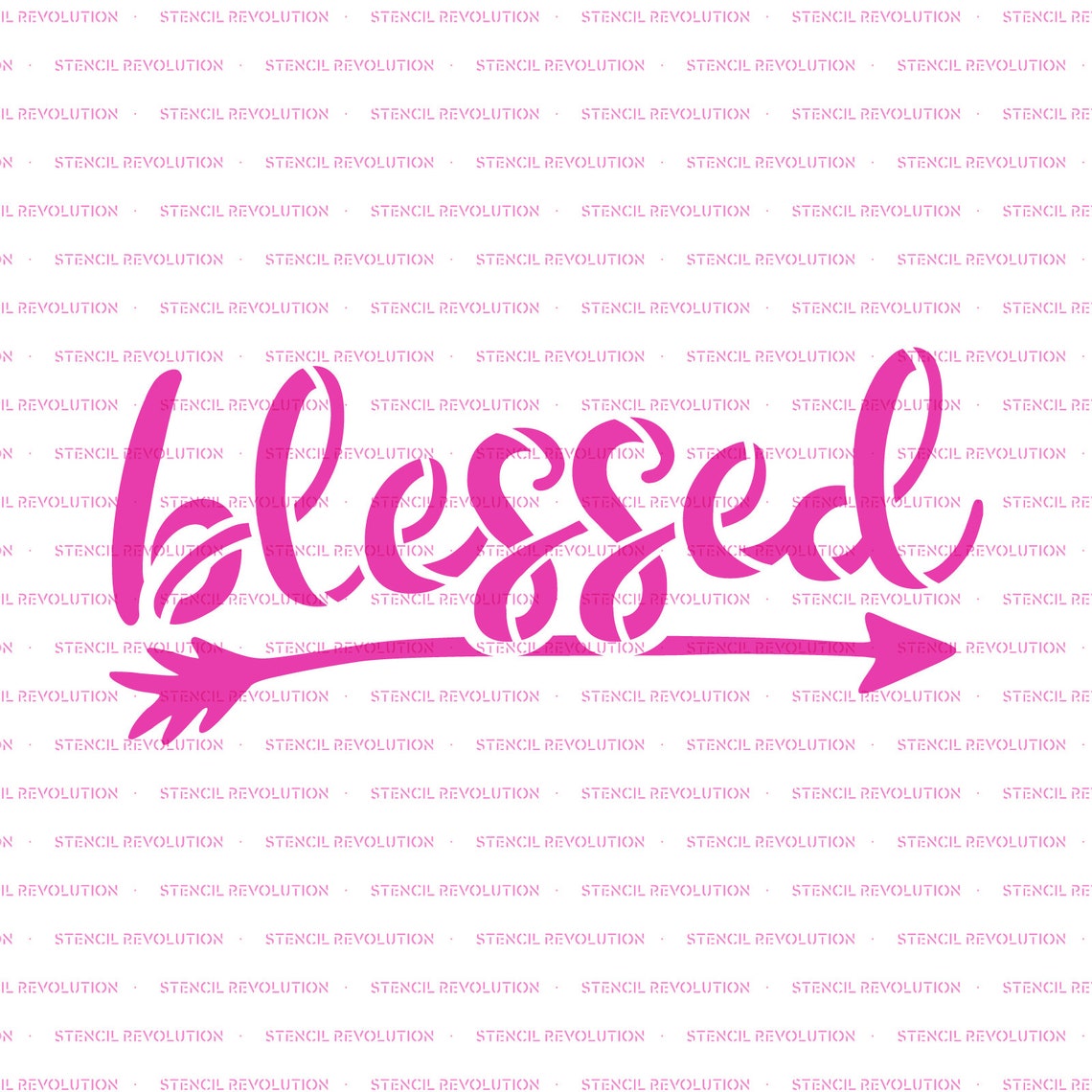 Blessed Arrow Stencil - Stencils of a Blessed Arrow, Craft Stencil ...