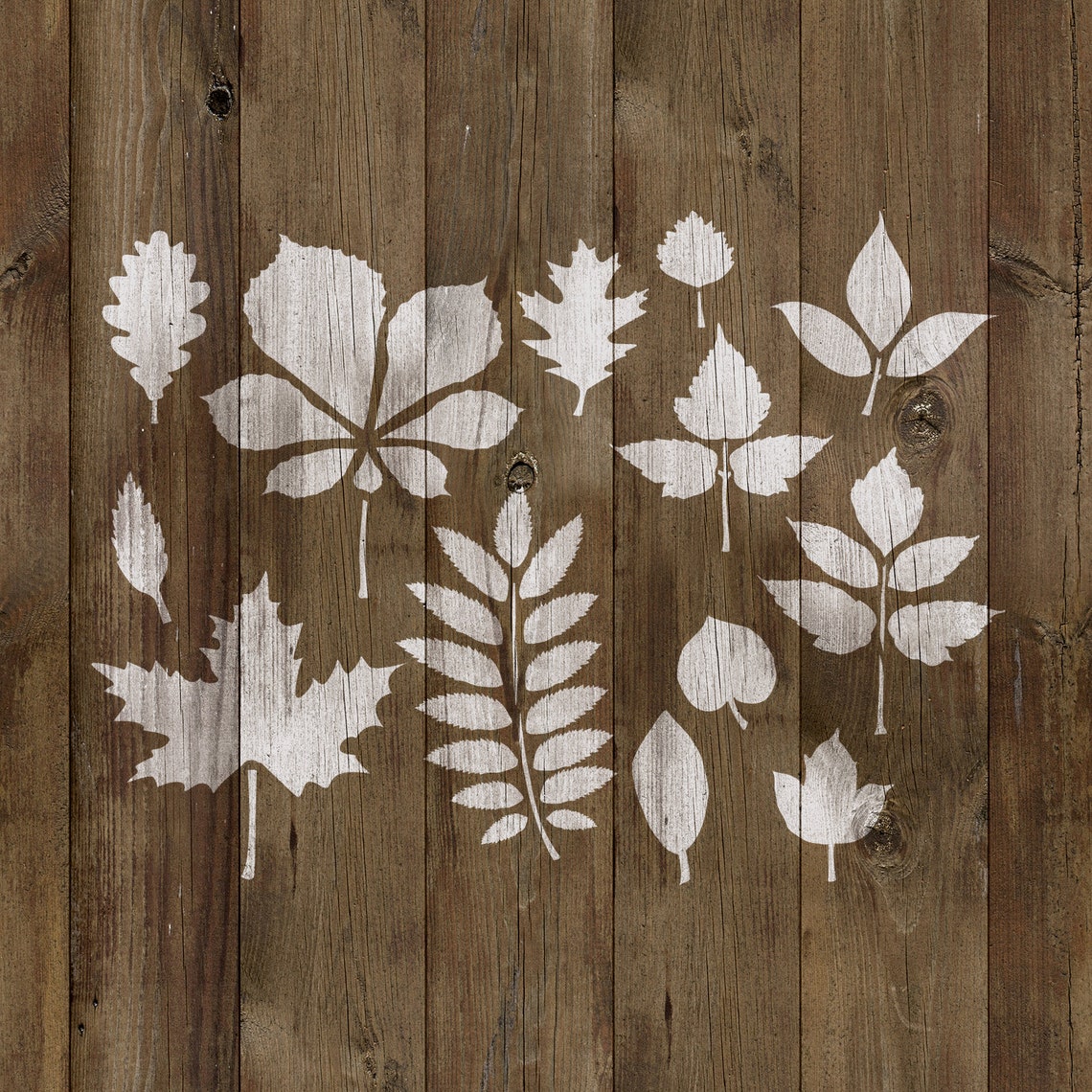 Fall Leaves Stencil Reusable Fall Leaves Stencils Large - Etsy