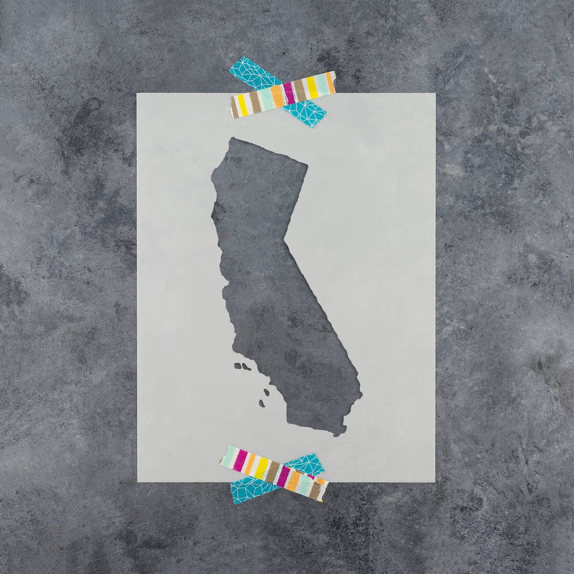 California State Mylar Stencil Template for Silhouette Designs ...