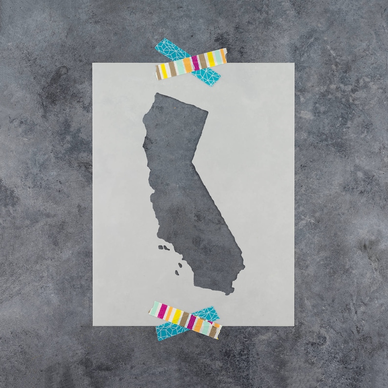 California State Mylar Stencil Template for Silhouette Designs ...