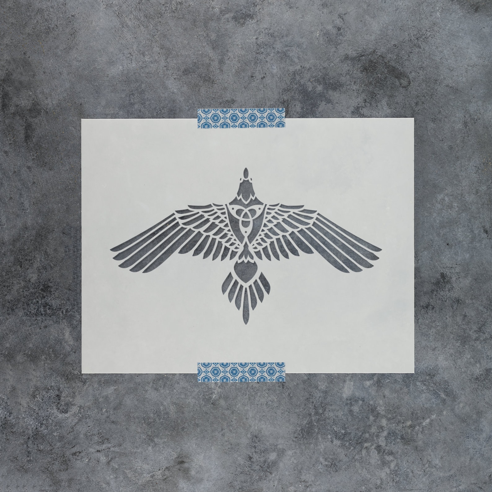 Tribal Raven Stencil - Tribal Stencil, Raven Tribal Stencil, Raven ...