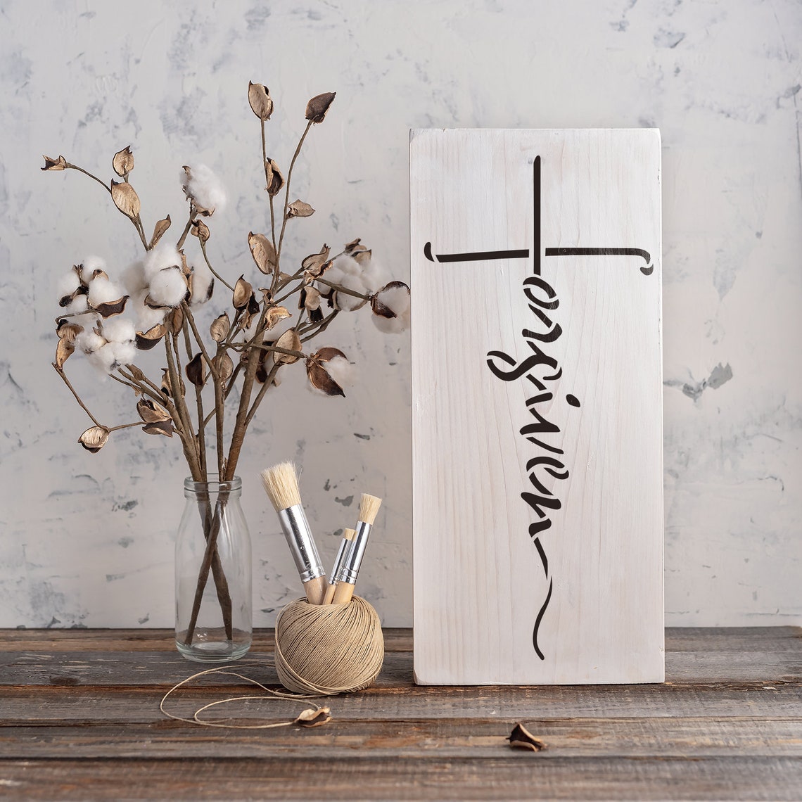 Forgiven Cross Stencil Christian Stencil Religious Stencil - Etsy