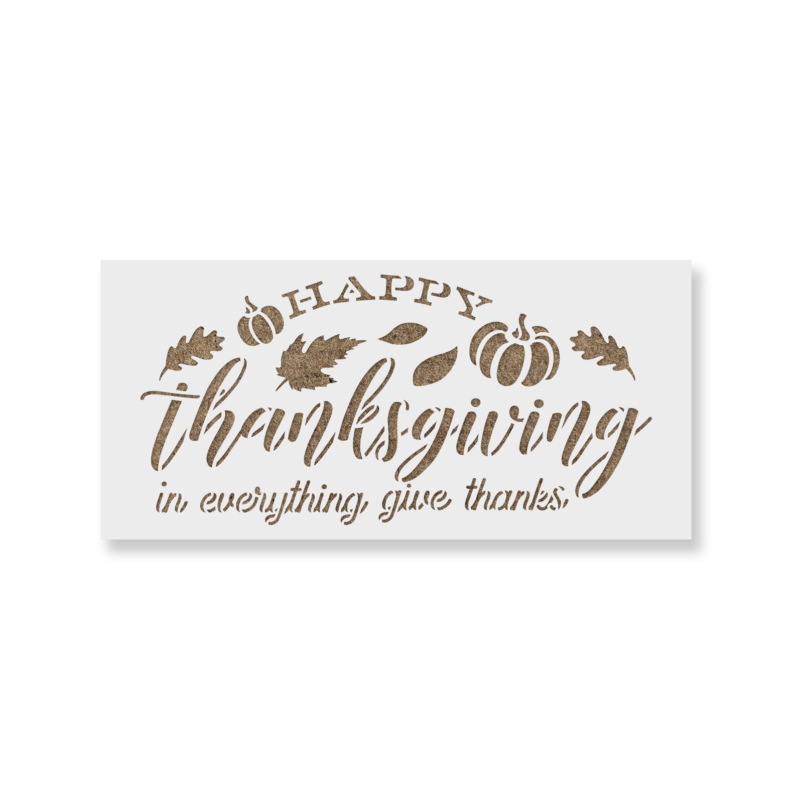 Happy Thanksgiving Give Thanks Stencil Durable & Reusable | Etsy