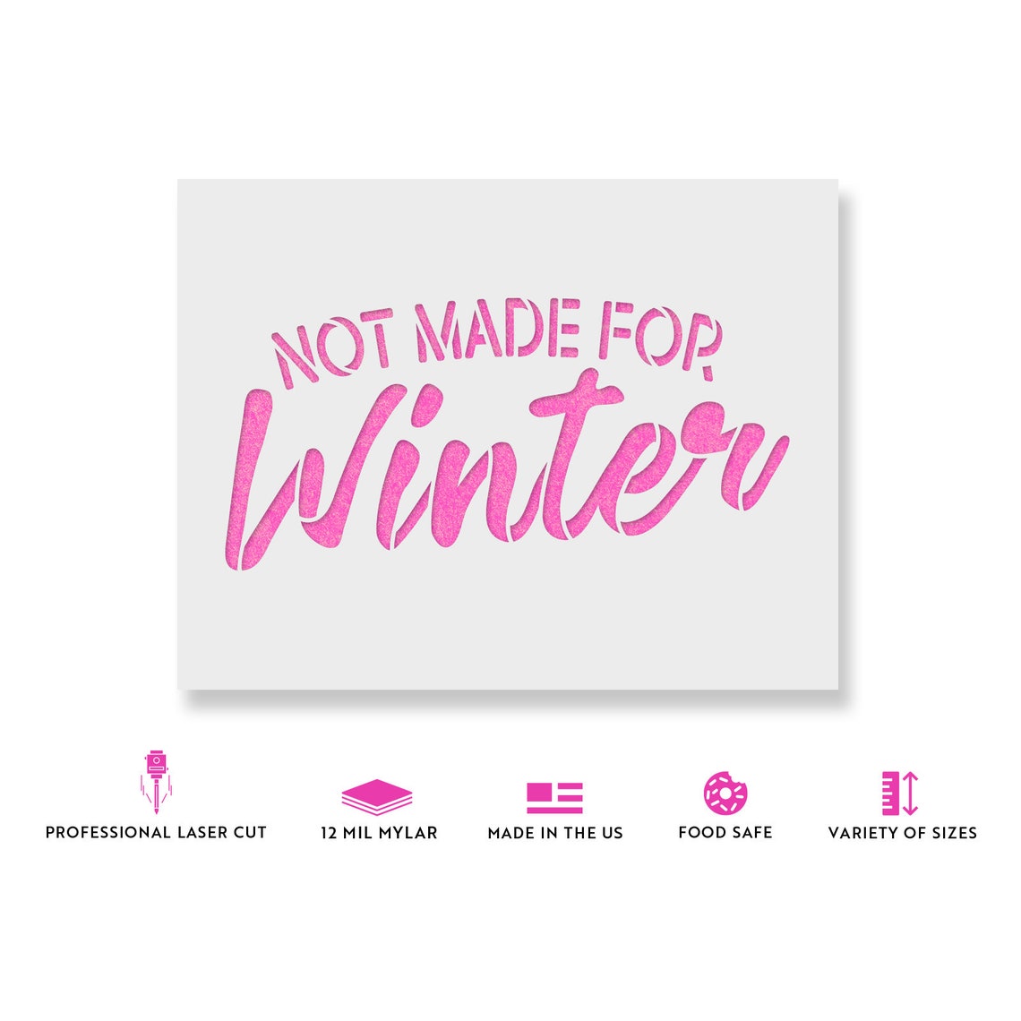 Not Made for Winter Stencil Reusable Stencils for Painting | Etsy