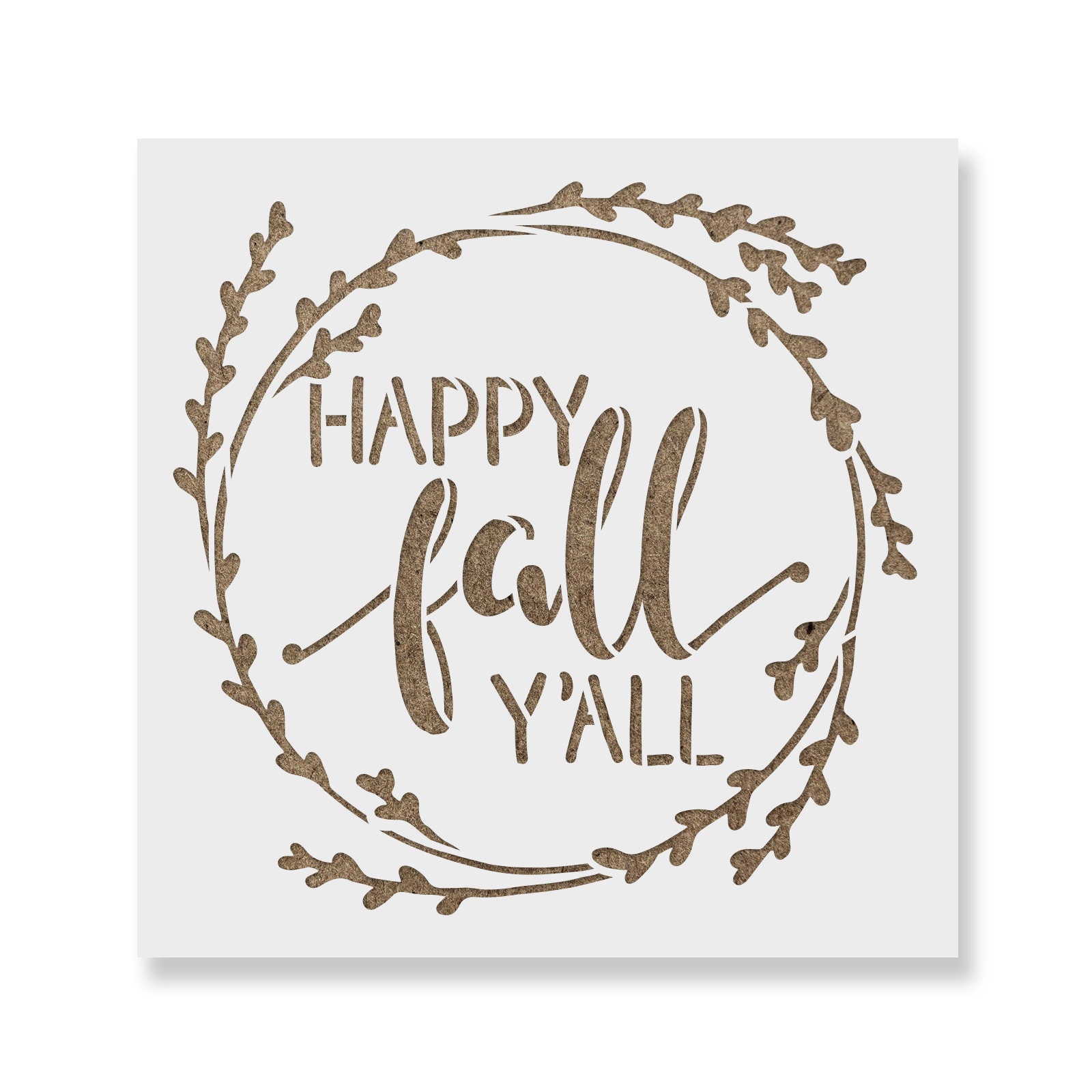 Happy Fall Yall Stencil - Fall Stencil, Happy Stencil, Fall Yall ...