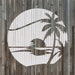 Sunset Beach Stencil - Beach Stencils, Large Beach Stencil, Sunset ...