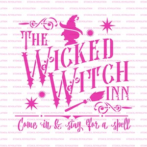Wicked Witch Inn Stencil - Reusable Wicked Witch Stencils, Large Wicked ...