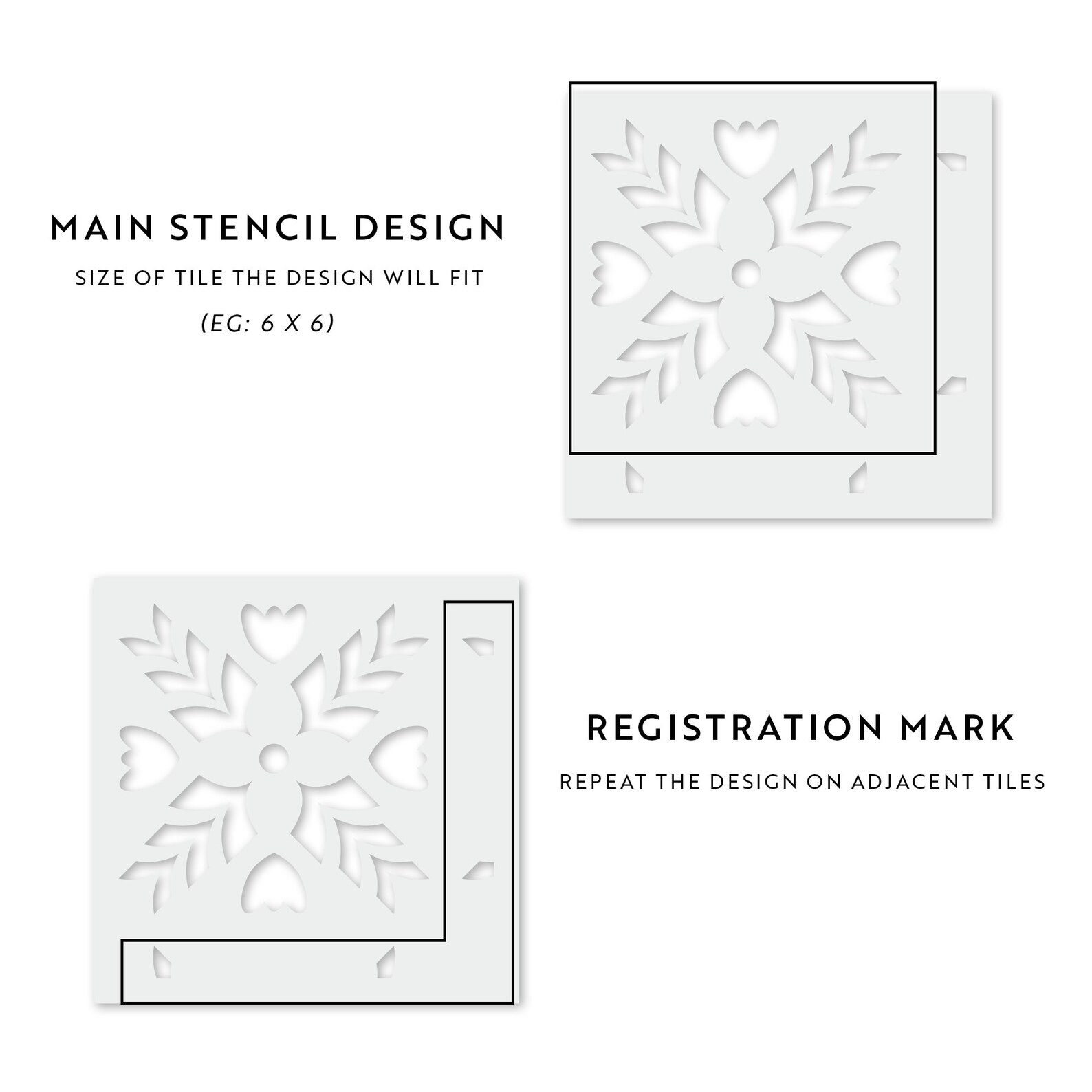 Freya Tile Stencil Scandinavian Tile Stencils for Painting - Etsy