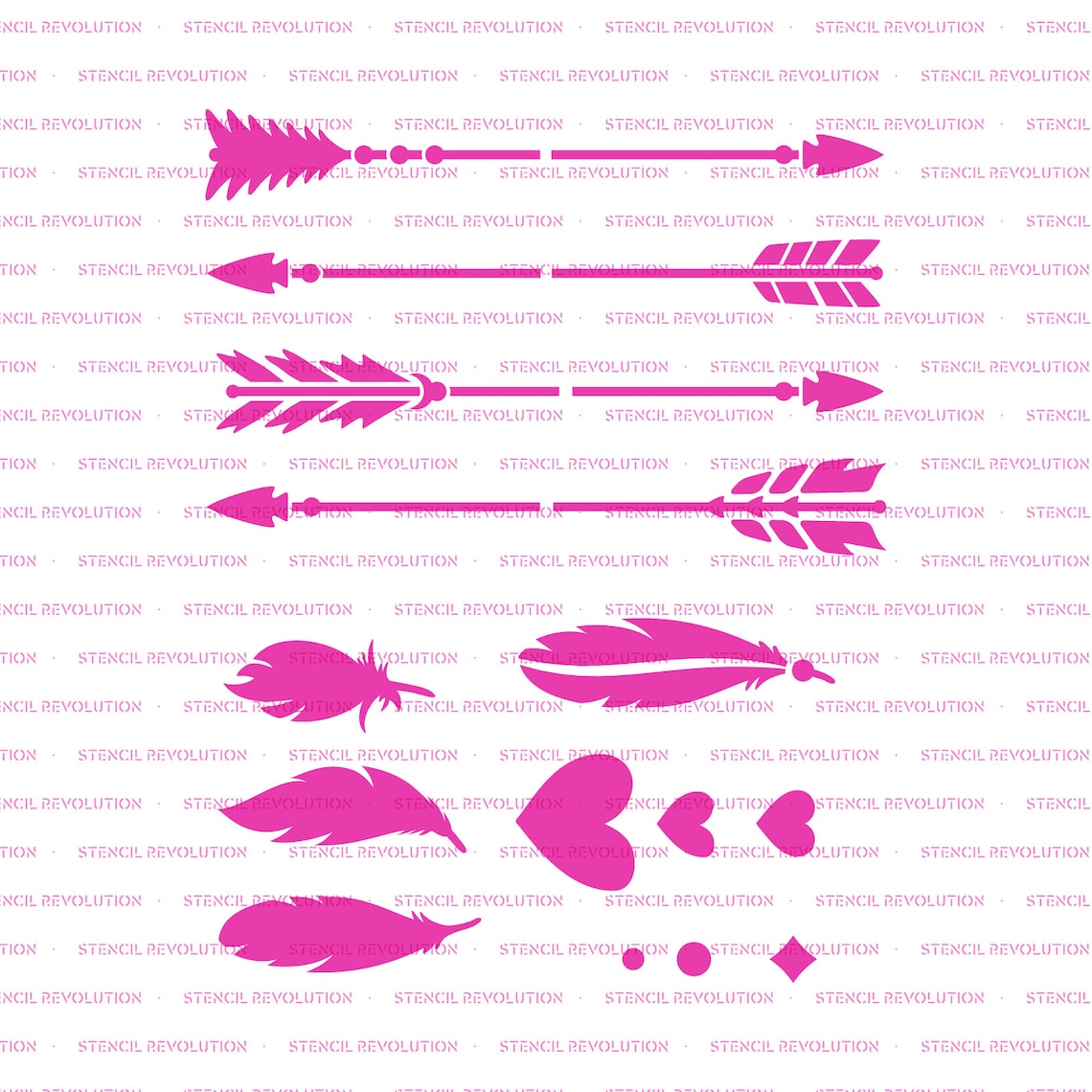 Arrow Kit Stencil Stencils for Wall Painting Bullet Journal - Etsy